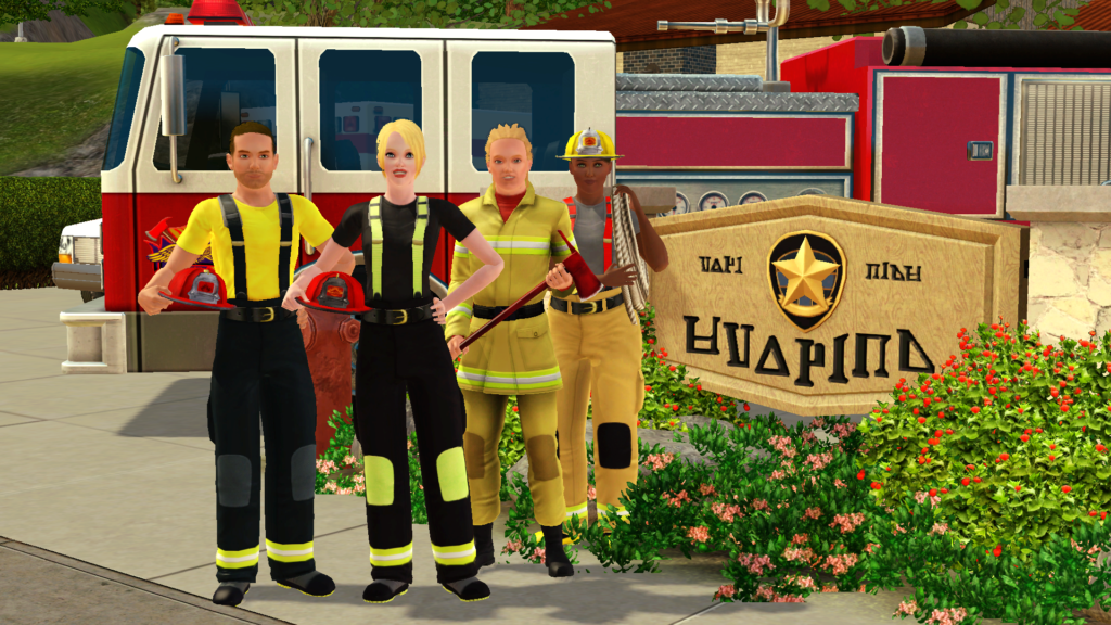 [DL]TS3 Poses “I’m a Firefighter!” | L-Sims